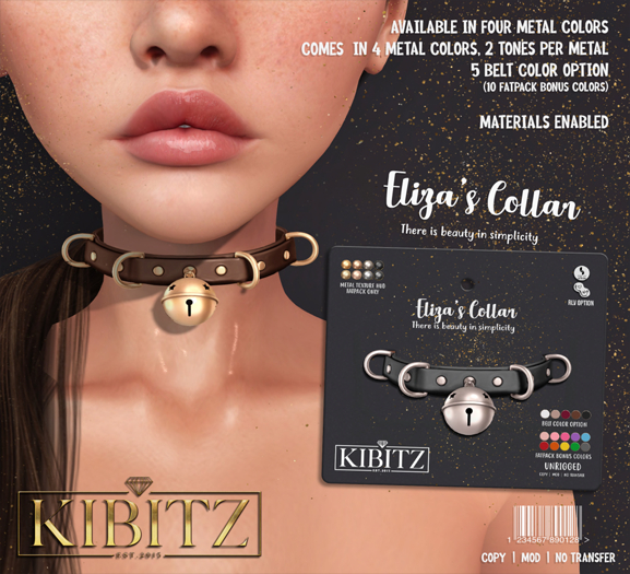 Second Life Marketplace Kibitz Elizas Collar Fatpack